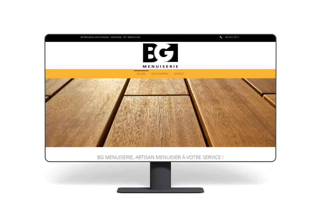 Réalisation : BG Menuiserie - Elyazalée, Agence de communication, création site internet