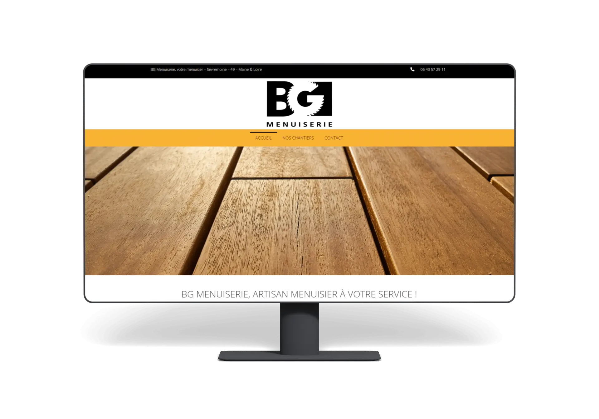 Réalisation : BG Menuiserie - Elyazalée, Agence de communication, création site internet